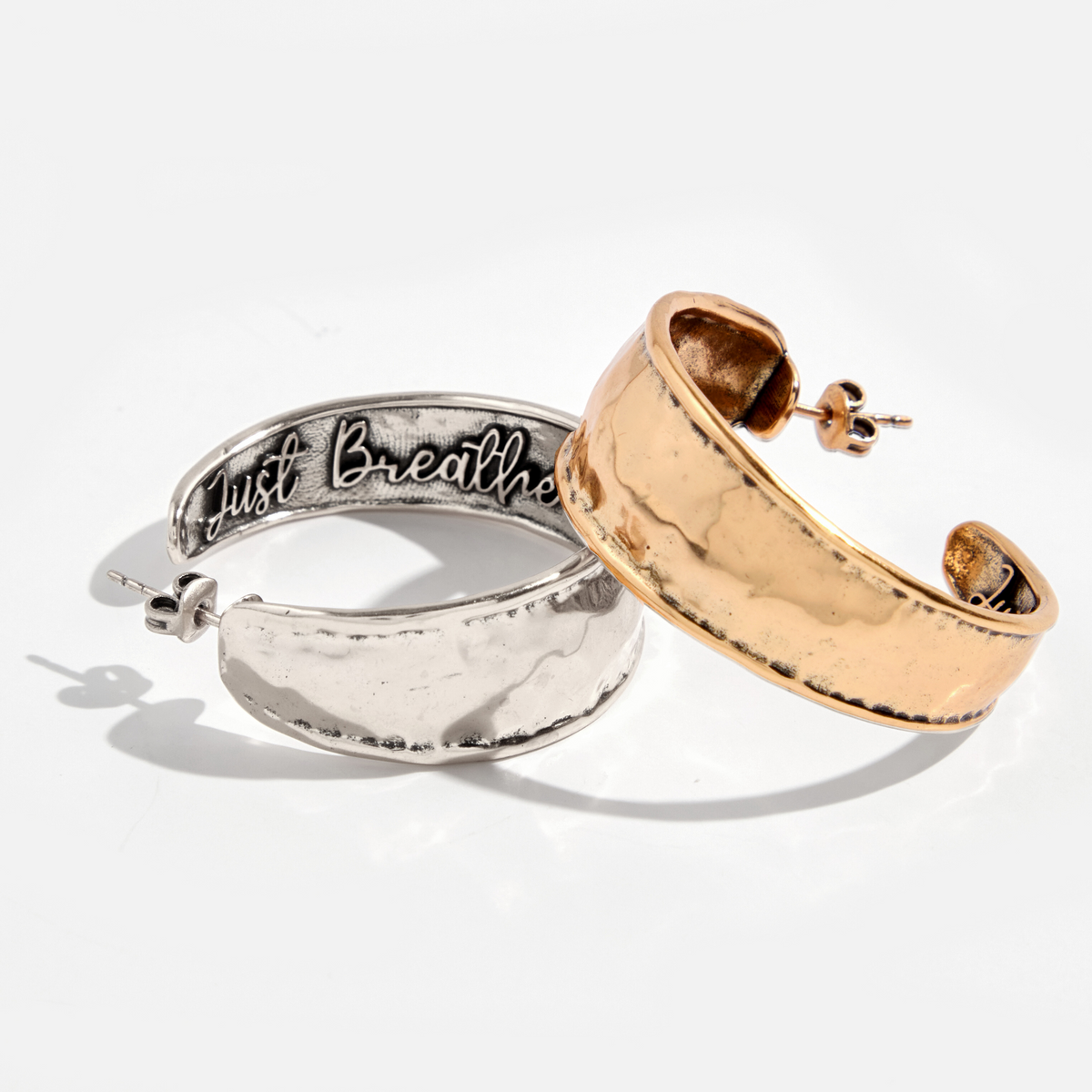 Just Breathe Hoop Earrings – Katia Designs