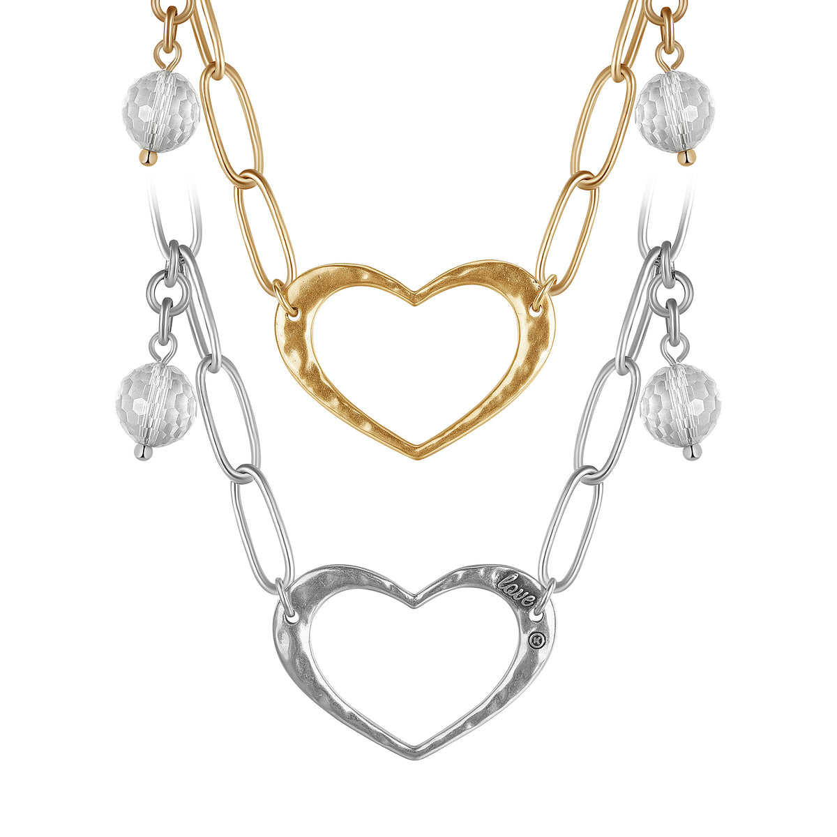 Love Open Heart Long Chain Necklace – Katia Designs
