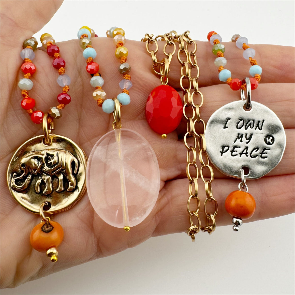 "I Own My Peace" Original Necklace Layering Bundle – Katia Designs