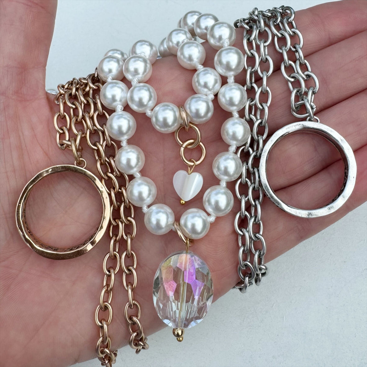 "When You Focus on Good..." Ring Fusion Necklace Duo Bundle – Katia Designs